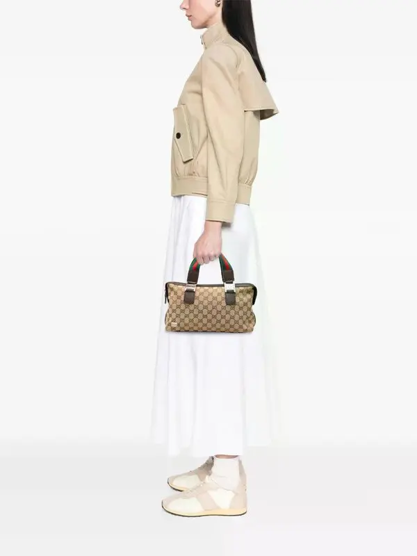 Gucci Gg Canvas Web Pop Handbag