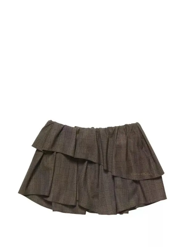 Acne Studios Short Pleated Wool Skirt