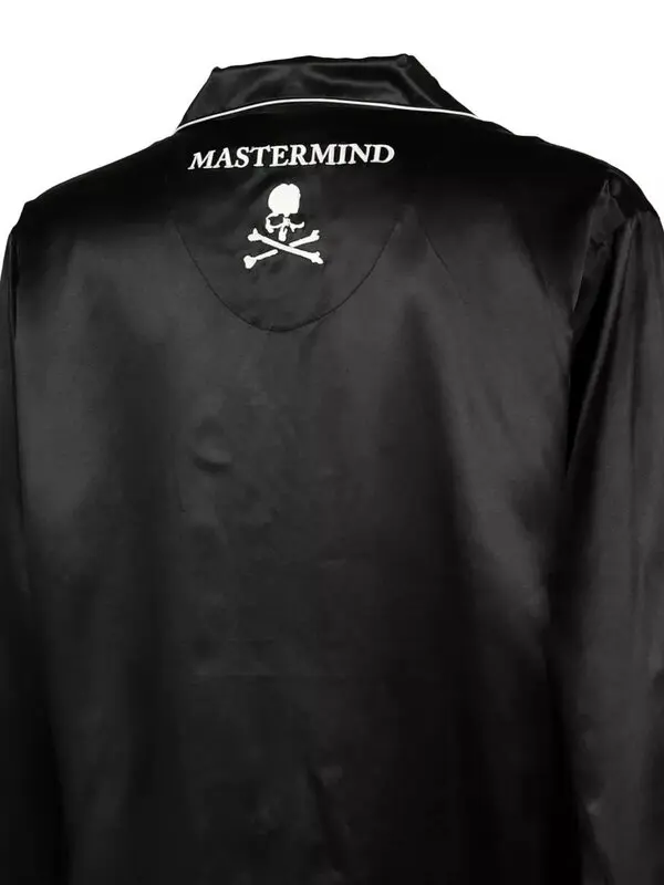MASTERMIND WORLD Skull-embroidered Silk Pajama