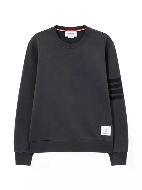 Thom Browne 4-bar Loopback Cotton Sweatshirt - Grey