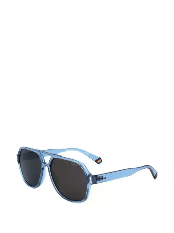 POLAROID Geometric Frame Double Bridge Sunglasses