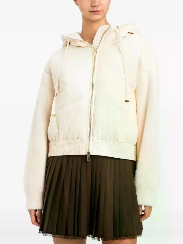 TWINSET Quilted Hooded Jacket - Neutrals