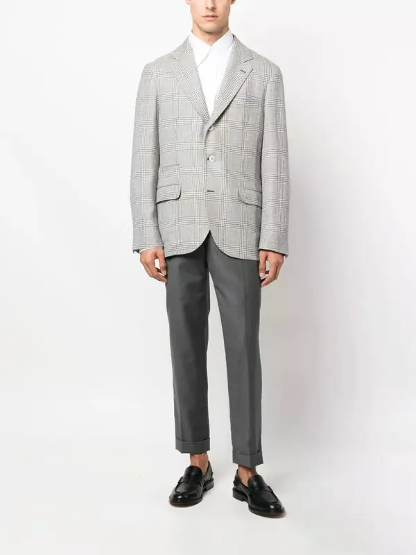 Brunello Cucinelli Checked Single-breasted Blazer