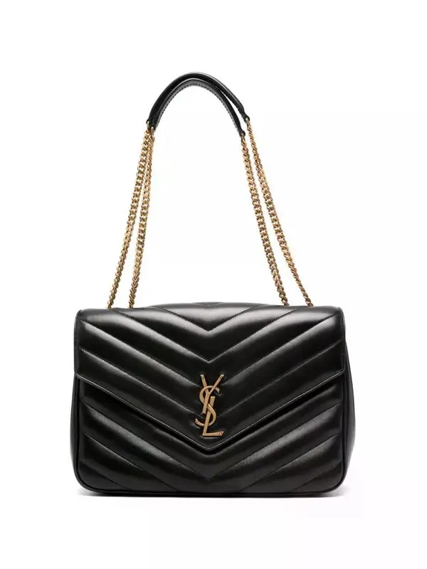 Saint Laurent Loulou Matelassé Shoulder Bag - Black