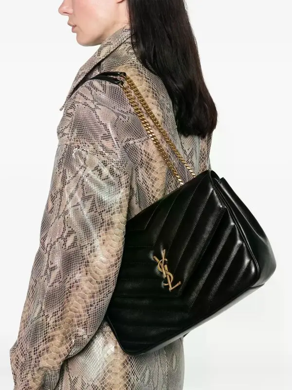 Saint Laurent Loulou Matelassé Shoulder Bag - Black