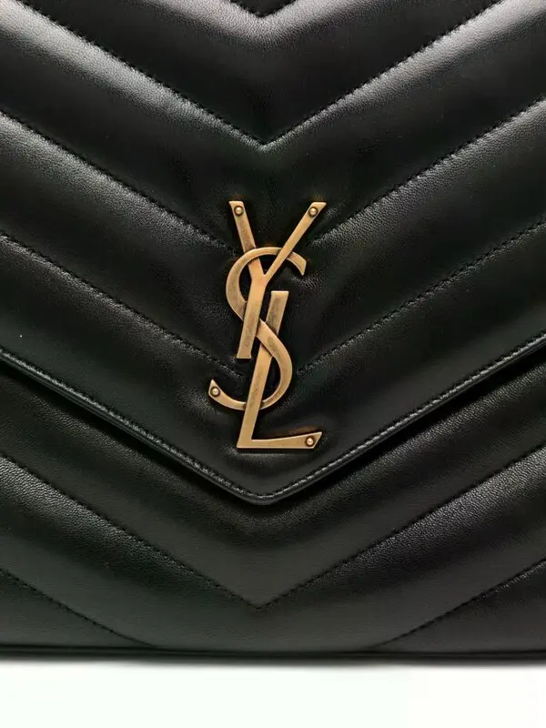 Saint Laurent Loulou Matelassé Shoulder Bag - Black