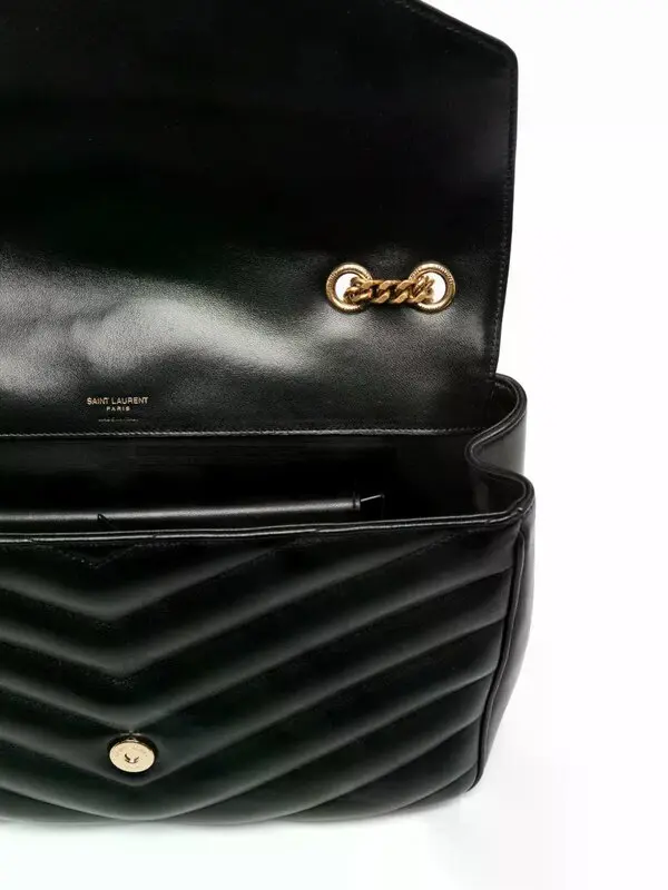 Saint Laurent Loulou Matelassé Shoulder Bag - Black