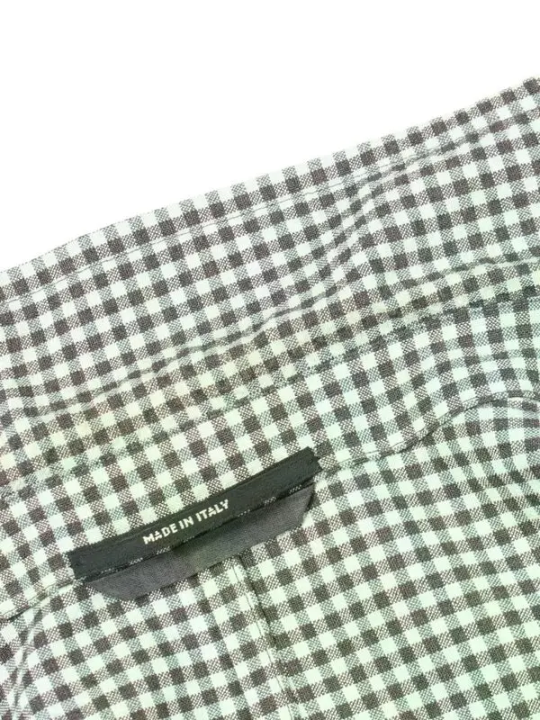 Hermès 1990-2000s Check Seersucker Button-fastening Blazer