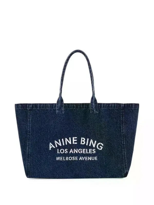 ANINE BING Leo Denim Tote - Blue