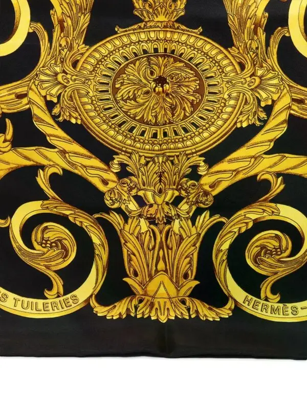Hermès 2010s Les Tuileries Scarf - Black