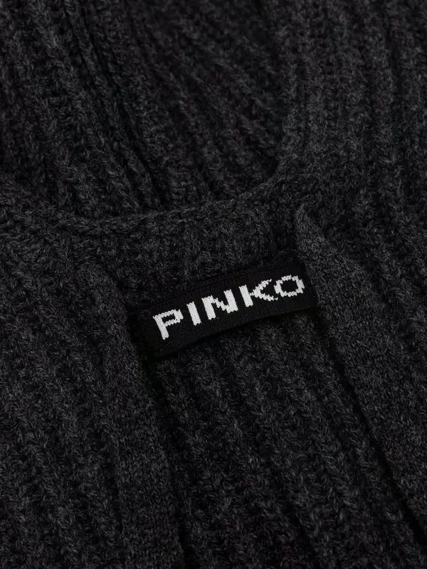 Pinko Ribbed-knit Drawstring Balaclava