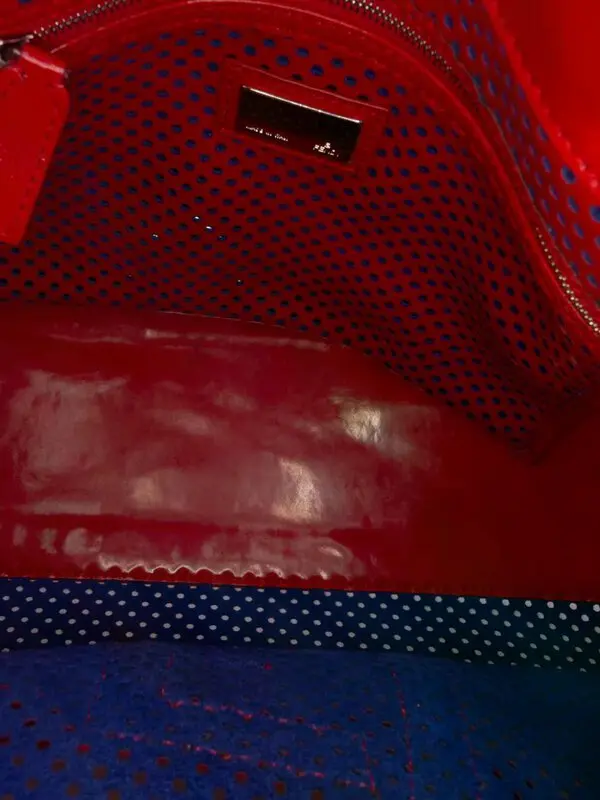 Fendi Perforated Patent Leather Handbag