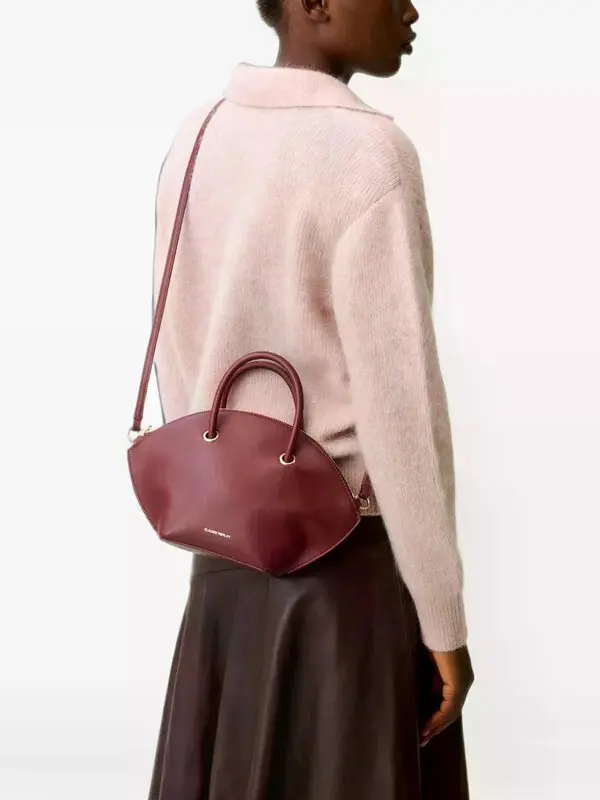 Claudie Pierlot Smooth Leather Handbag With Gold Ring Detail