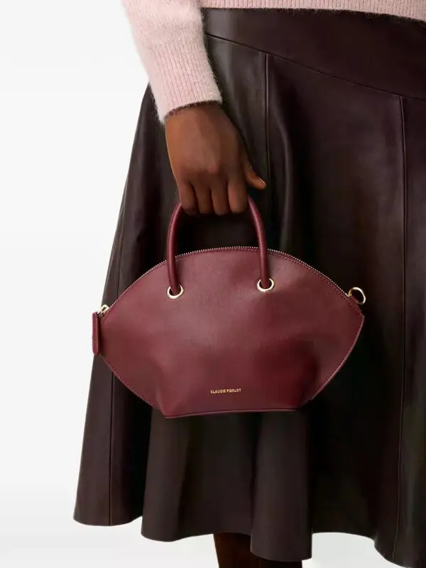Claudie Pierlot Smooth Leather Handbag With Gold Ring Detail