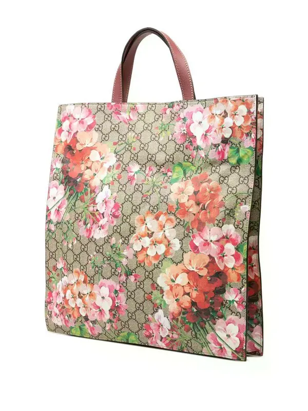 Gucci Gg Supreme Blooms Convertible Tote Satchel