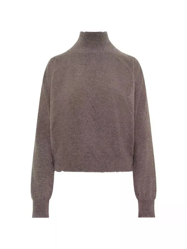 MAISON MARGIELA Lived-in Knitwear Turtleneck In Mud - Brown