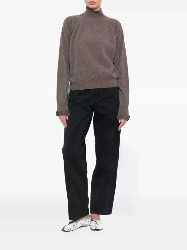 MAISON MARGIELA Lived-in Knitwear Turtleneck In Mud