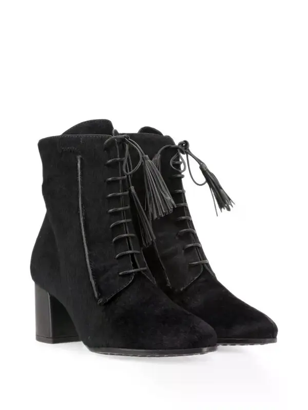 TOD'S Lace-up Tassel Ankle Boots