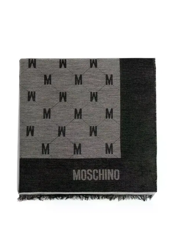 Moschino Monogram-pattern Logo-print Scarf