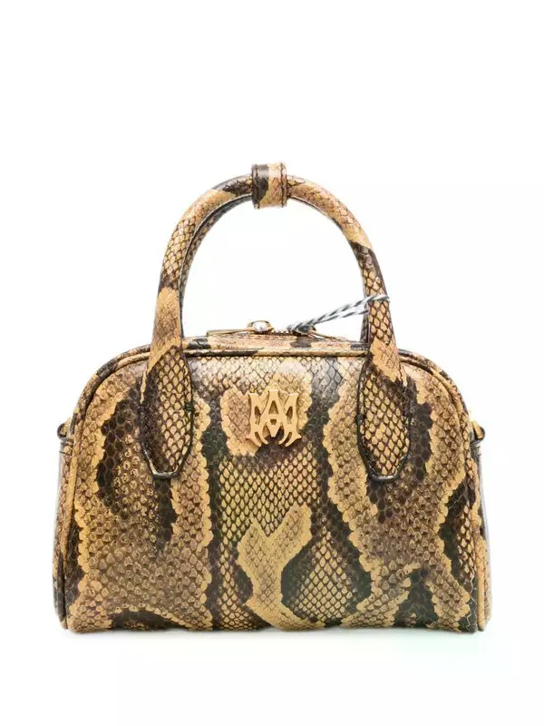 Amiri Micro Ma Snake-effect Logo-plaque Mini Bag