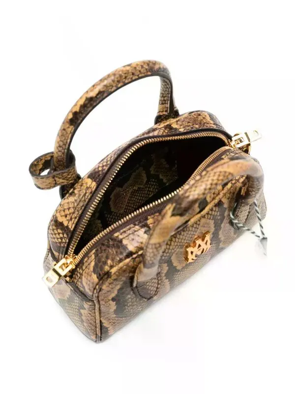 Amiri Micro Ma Snake-effect Logo-plaque Mini Bag