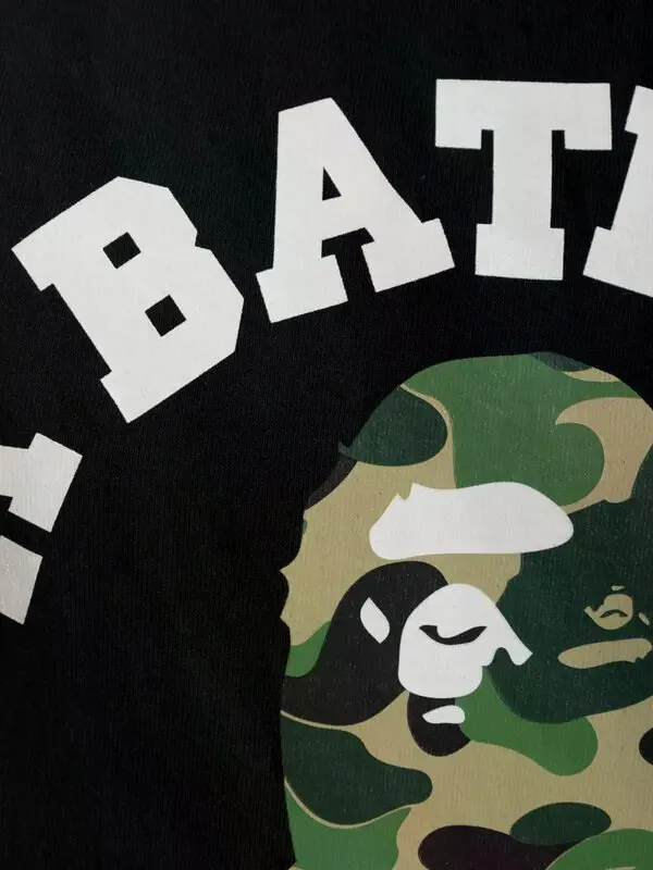 A BATHING APE Camo-print Logo-print T-shirt