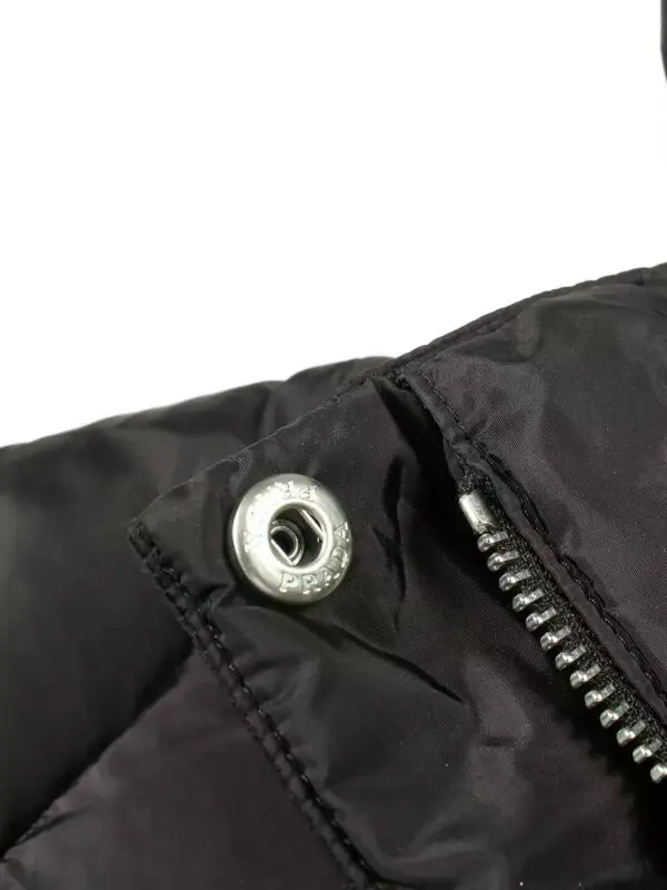 Prada 2010s Logo Plate Puffer Jacket