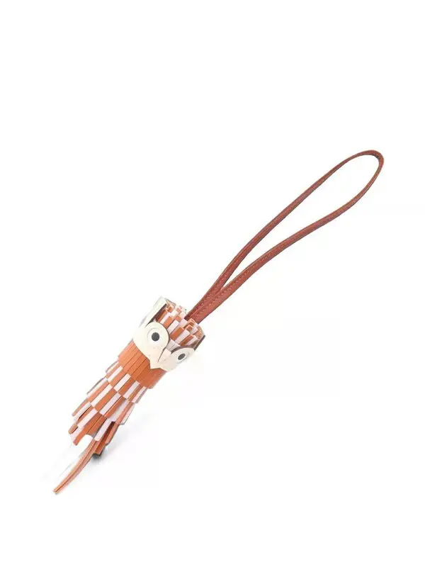 Hermès Chouette Owl Bag Charm With Fringe Detailing