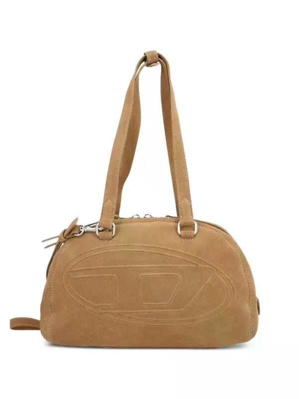 DIESEL® 1dr Dome Suede Shoulder Bag With Embossed Oval D Logo