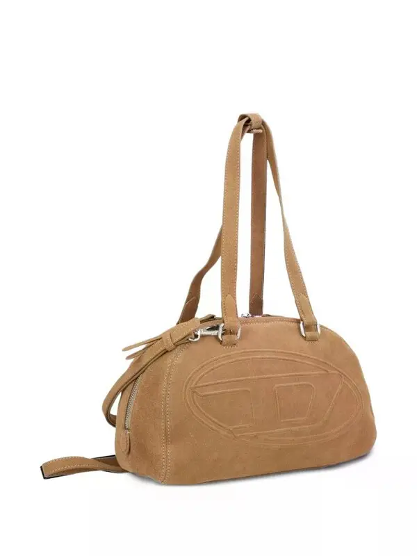 DIESEL® 1dr Dome Suede Shoulder Bag With Embossed Oval D Logo