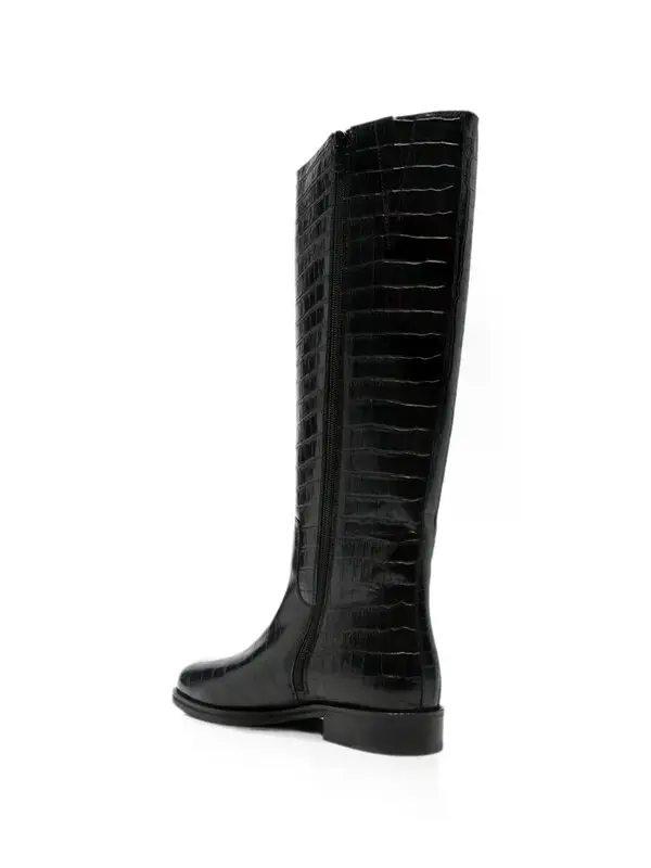 SERGIO MORETTI FIRENZE Croc-effect Knee-high Boots