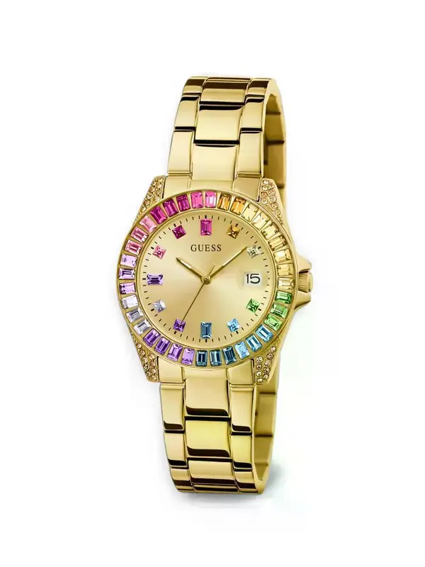 Guess Crystal Watch With Date Function