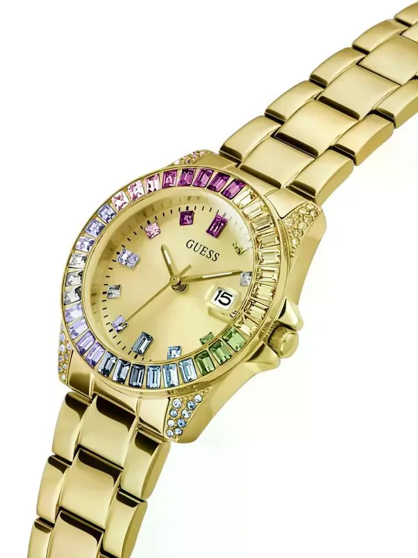 Guess Crystal Watch With Date Function