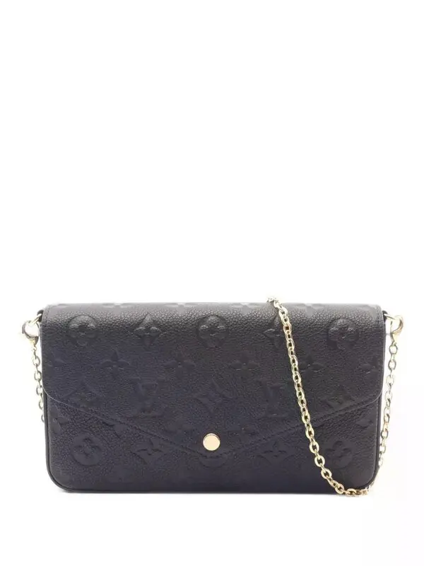 LOUIS VUITTON Felicie Monogram Empreinte Shoulder Bag - Black