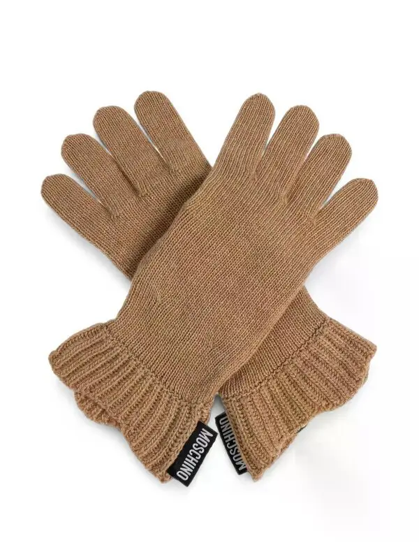 Moschino Logo-patch Knitted Gloves