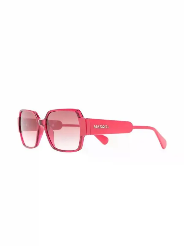 MAX&CO. Logo-plaque Square-frame Sunglasses