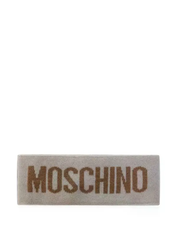 Moschino Logo-intarsia Headband - Neutrals