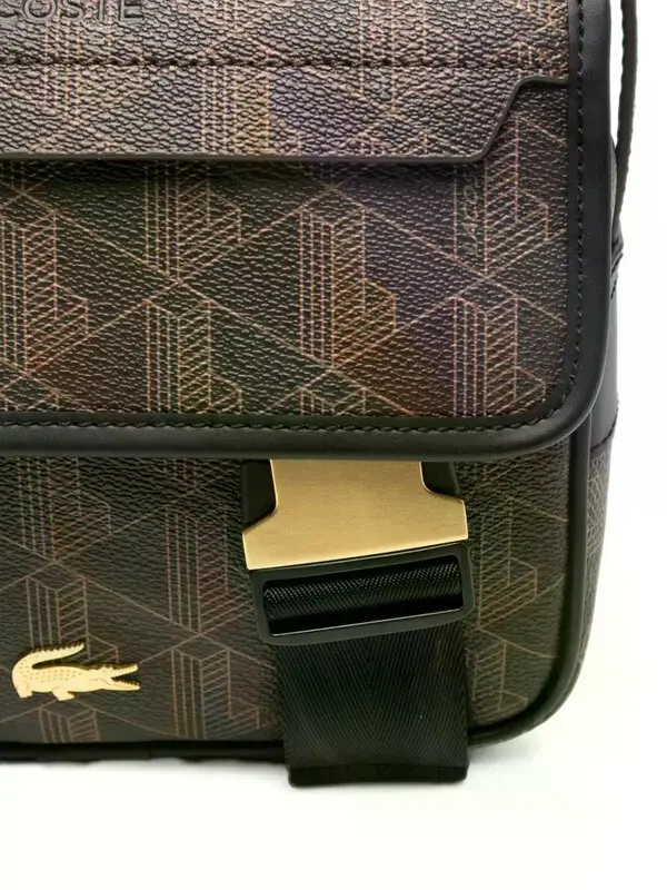 Lacoste Monogram-print Buckle-fastening Shoulder Bag