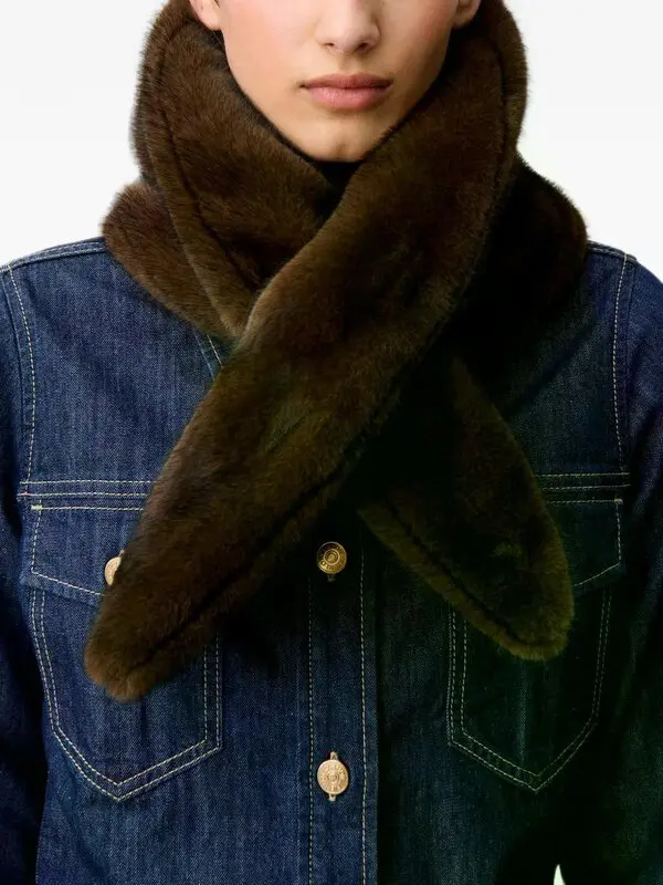 Claudie Pierlot Faux Fur Scarf With Slit