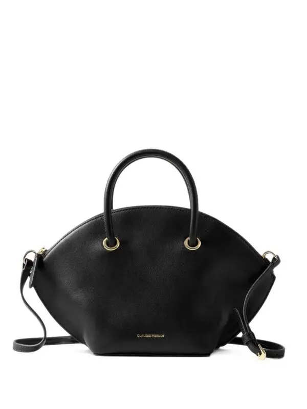 Claudie Pierlot Smooth Leather Bag With Gold-tone Hardware - Black