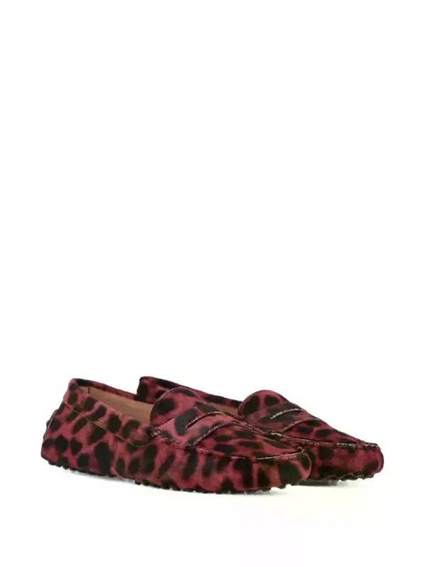 TOD'S Leopard-print Gommino Loafers