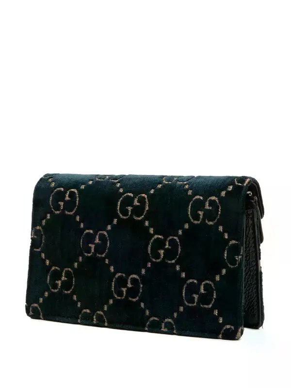 Gucci Mini Gg Velvet Dionysus Crossbody Bag - Blue