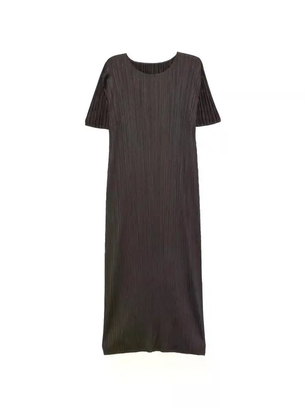 Issey Miyake Pleated Midi Dress - Grey