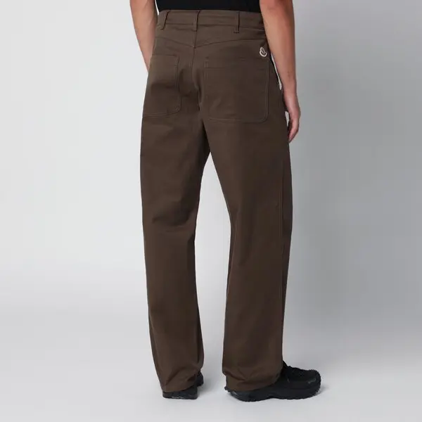 Moncler Khaki Technical Cotton Trousers