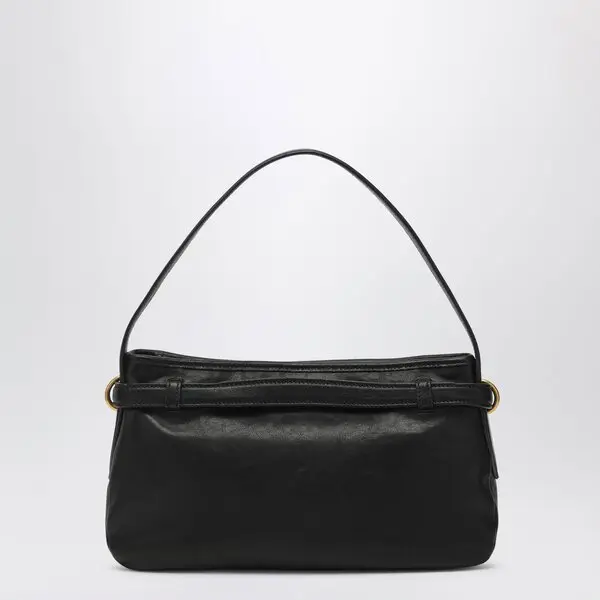 Miu Miu Nappa Shoulder Bag With Antique Gold Hardware - Black