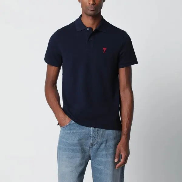AMI Paris Polo De Coeur Midnight - Blue