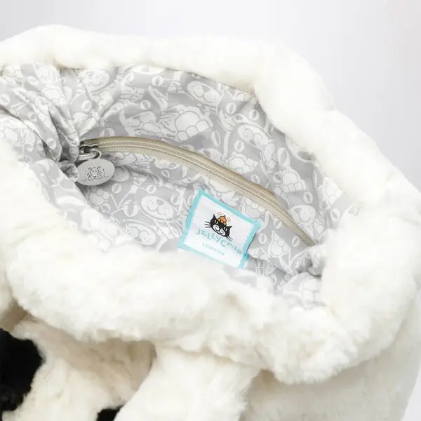 JELLYCAT Black/white Dog Face Bag
