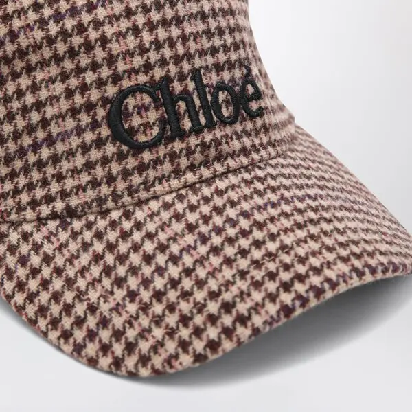 Chloé Cap With Houndstooth Pattern
