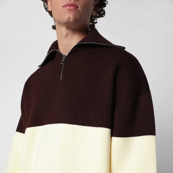 Loewe Yellow Half-zip Sweatshirt In Cotton Blend