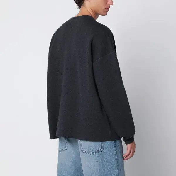 Loewe Charcoal Jumper In Cotton Blend